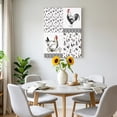 Chicken Canvas Wall Art for Living Room, Rustic Rooster Hen Floral ...