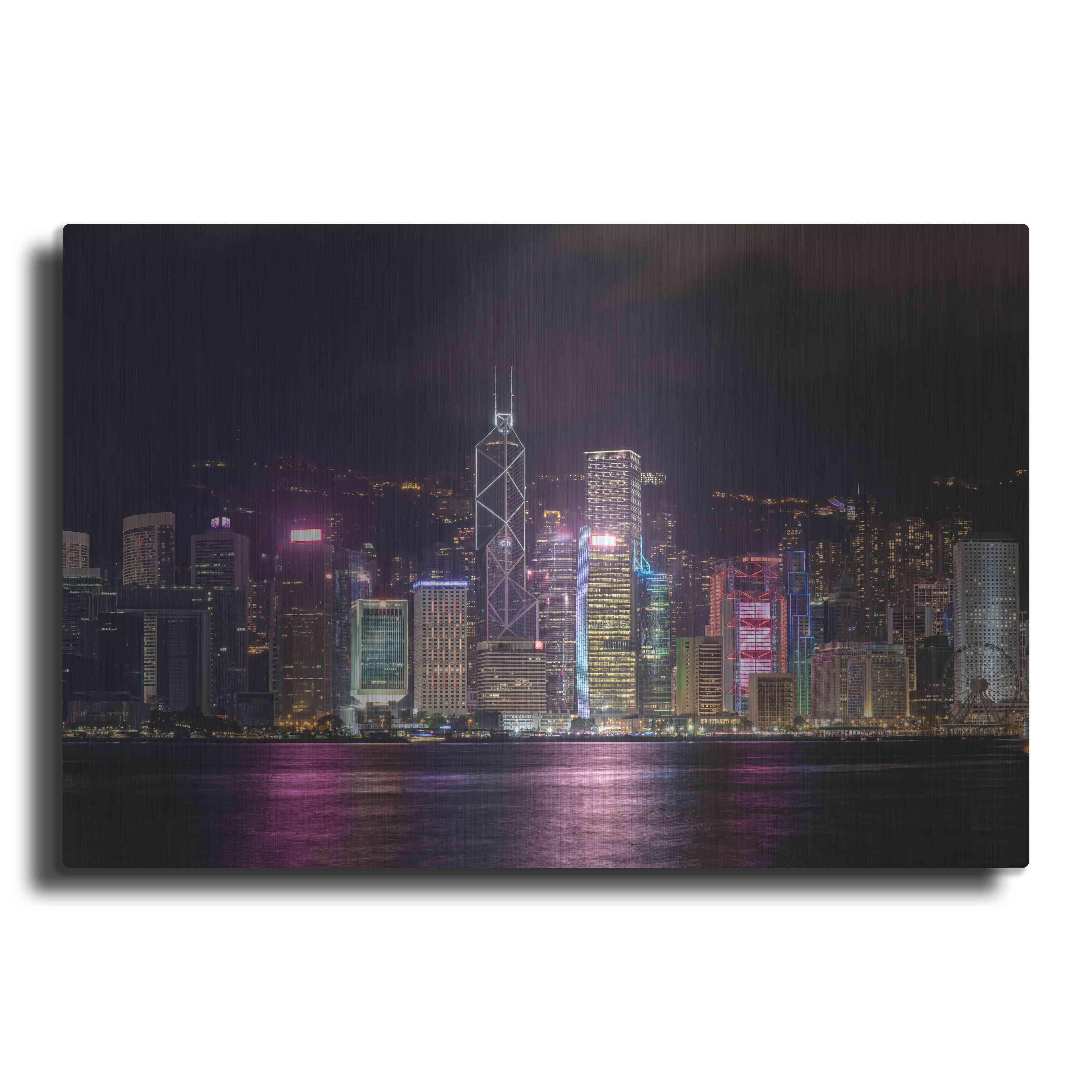 Luxe Metal Art 'Good Night Hong Kong Crop' by Luxe Portfolio, Metal ...