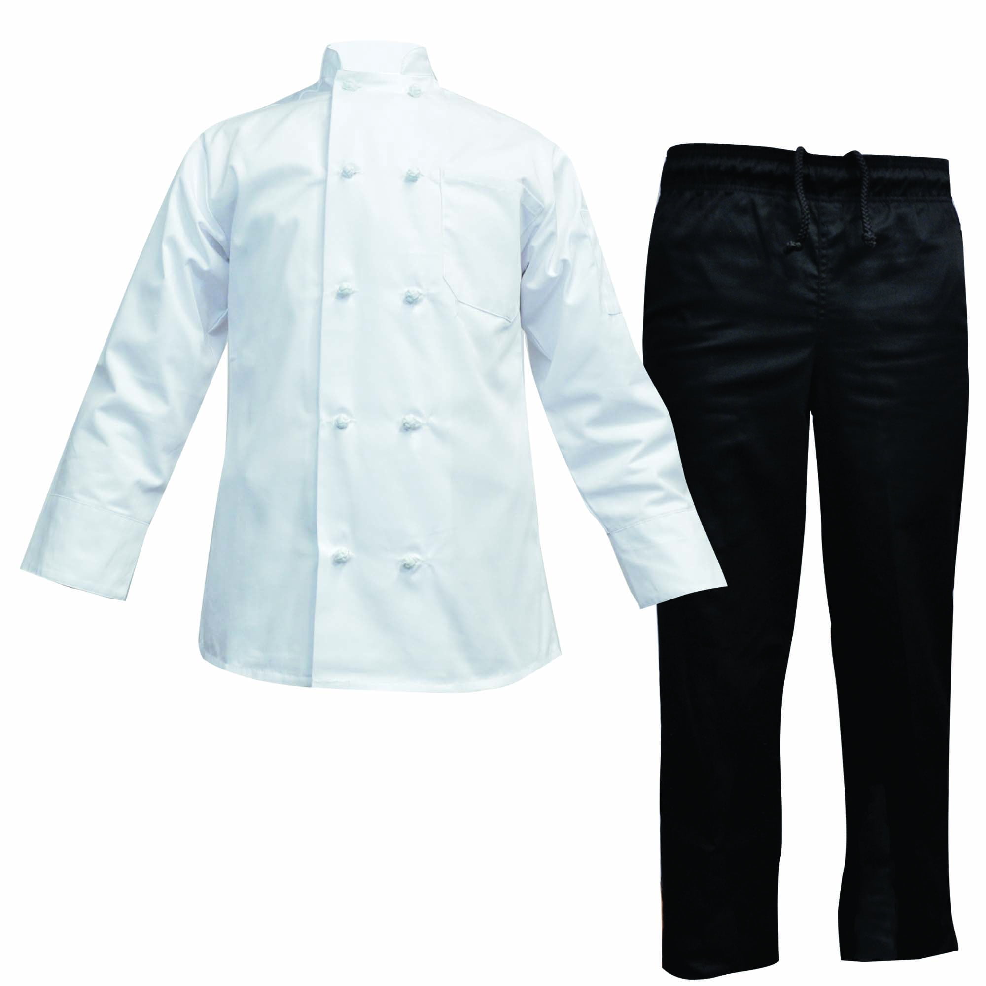NATURAL UNIFORMS CHEF UNIFORM SET PANTS AND JACKET - Walmart.com