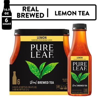 Pure Leaf Real Brewed Iced Tea, Lemon,18.5 fl oz Bottle - Walmart.com