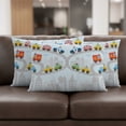 Blue Childlike Fun Lumbar Pillow Covers 12 x 20 Inch Pillow Covers Set ...