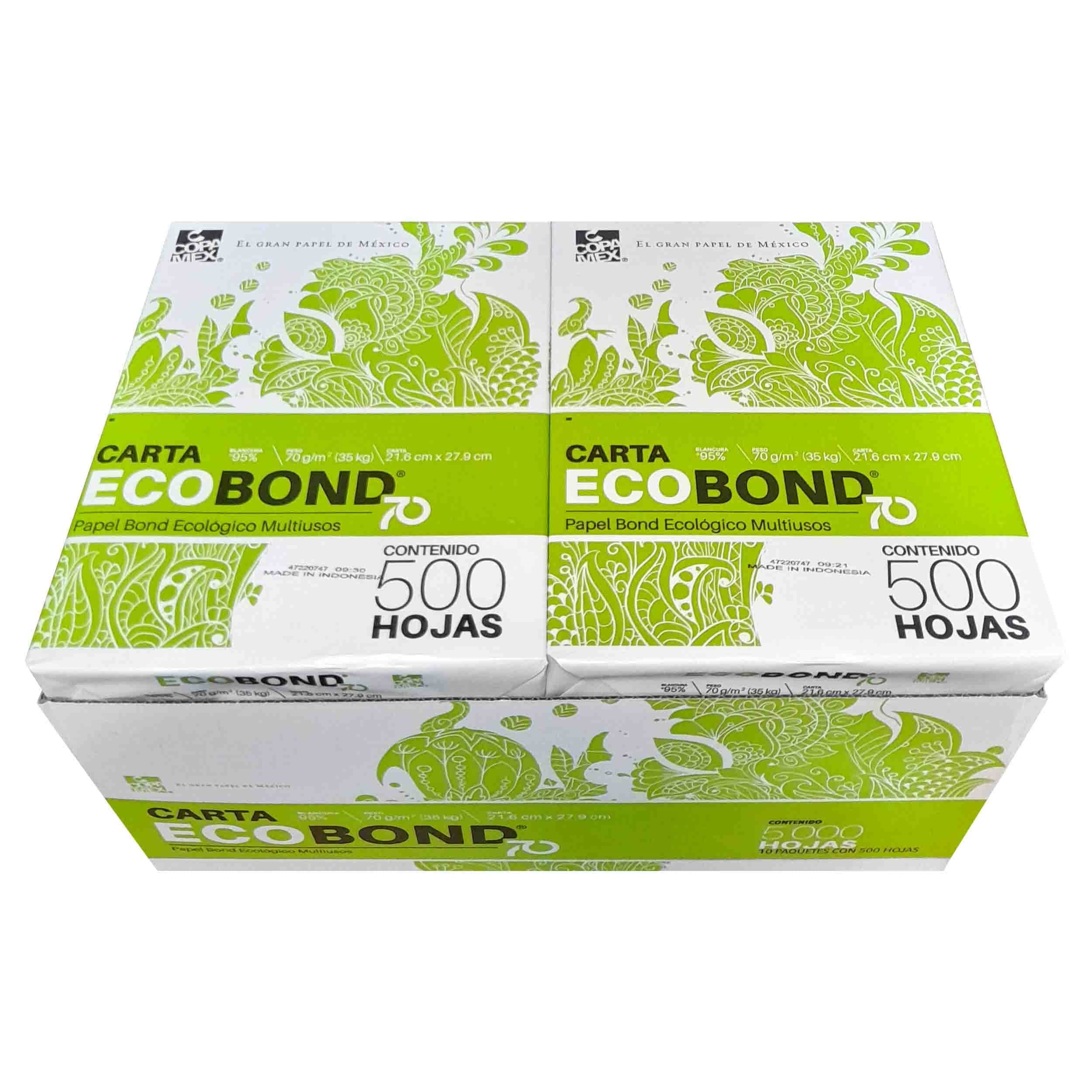 Paquete de Papel Bond Copamex 5000 Hojas Blancas EcoBond Multiusos ...
