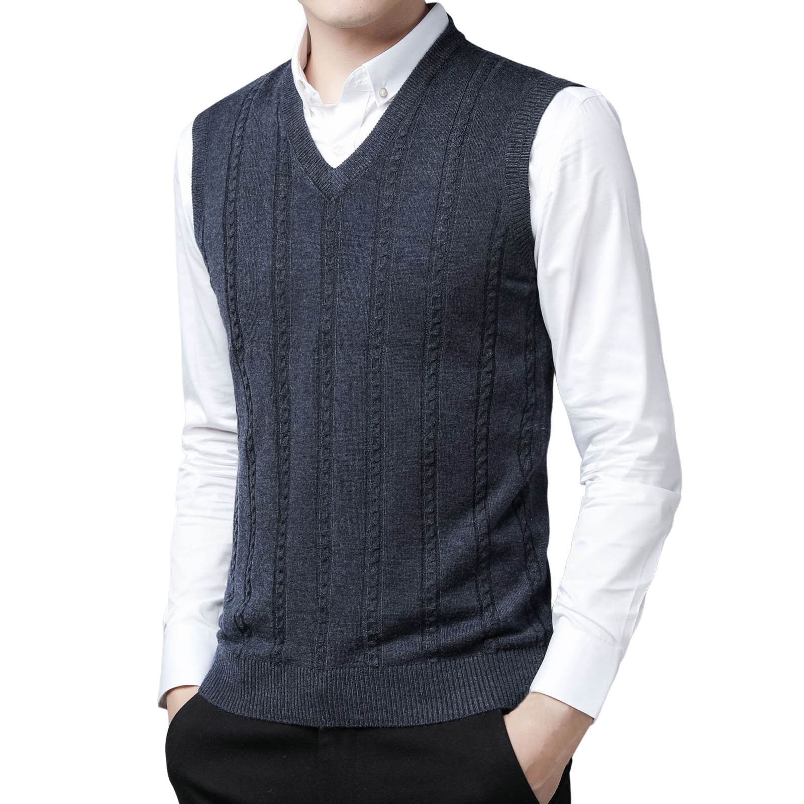 Click here for Daznico Mens Knit Sweater Vest V-Neck Sleeveless P... prices