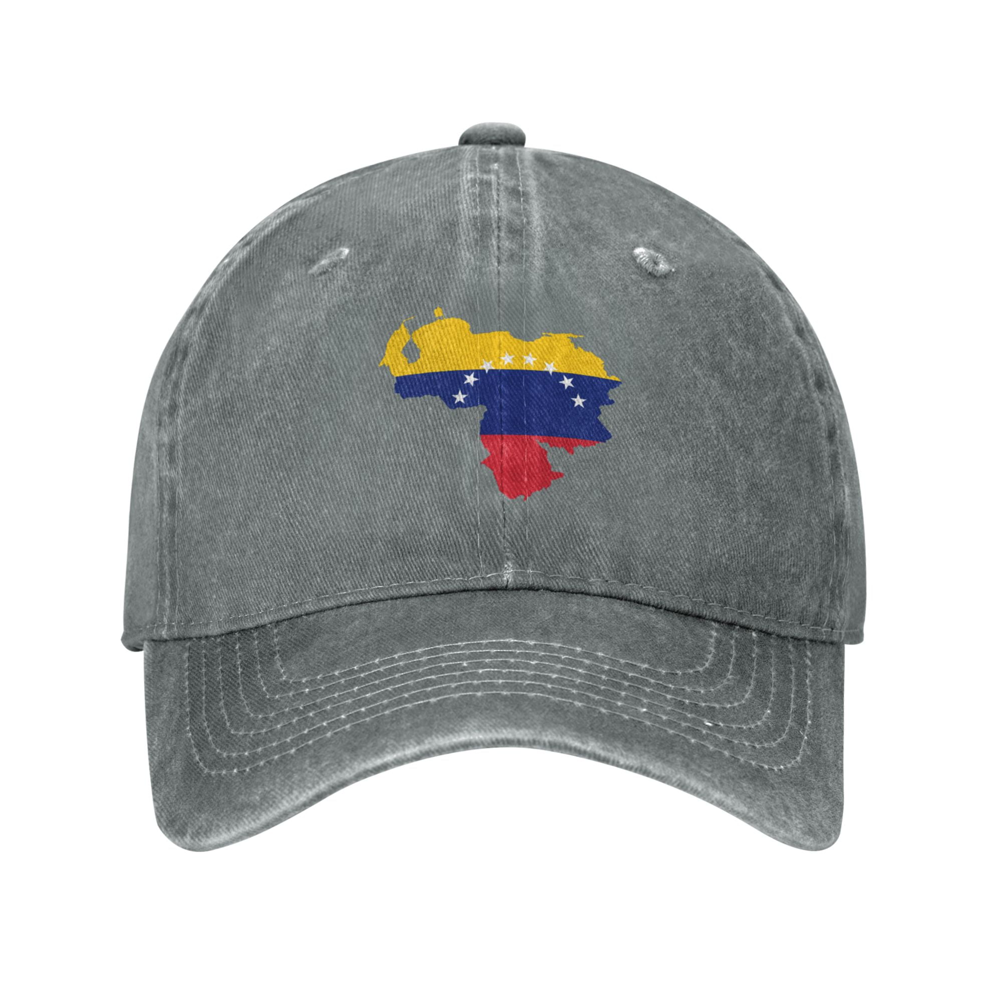 DouZhe Adjustable Washed Cotton Baseball Cap - Venezuela Map Flag ...