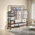 Clothing Rack Double Rod, Multi-Purpose Drying Rack for Hanging Clothes ...