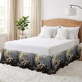 Bear Bed Skirt California King Size 16 Inch Drop, Animal Wood Fence ...