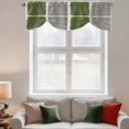 Black Stripes Tie Up Valance Curtains Green Japanese Style Striped Line ...