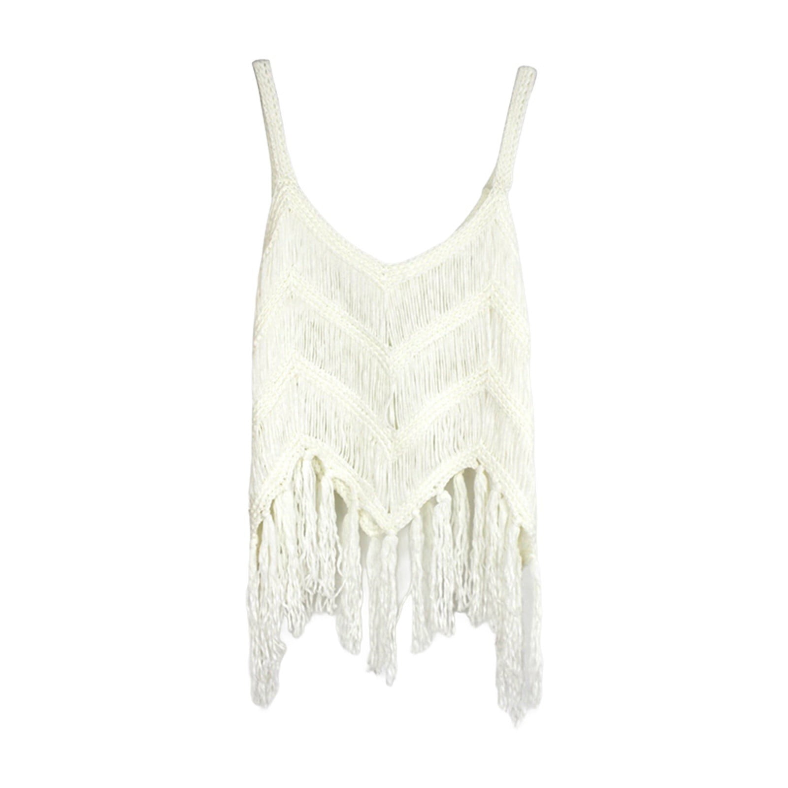 Click here for Yubnlvae White Women‘s Fringe Western Tassel Tank... prices