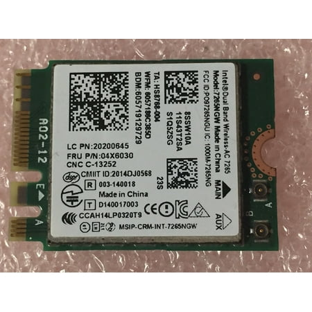 Dual Band Wireless-Ac 7265 7265NgW WiFi Plus 40 BT Bluetooth Adapter ...