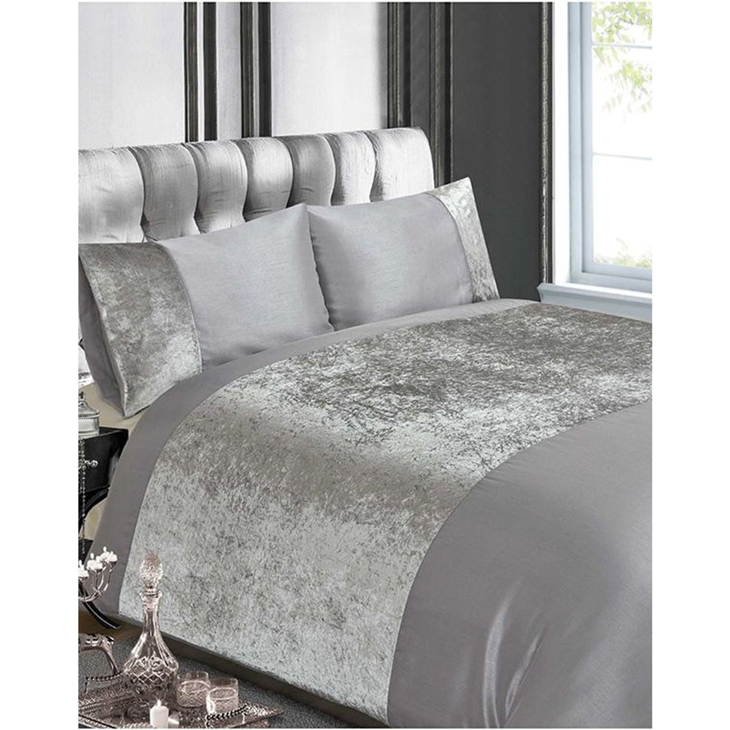 Click here for Rapport Crushed Velvet Duvet Cover Set prices