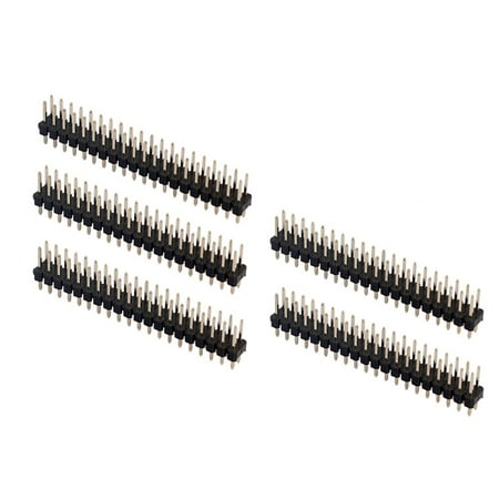 Coiry 5pcs Dual Male Header 2.54mm 2x20pin Strips for Raspberry Pi Zero ...