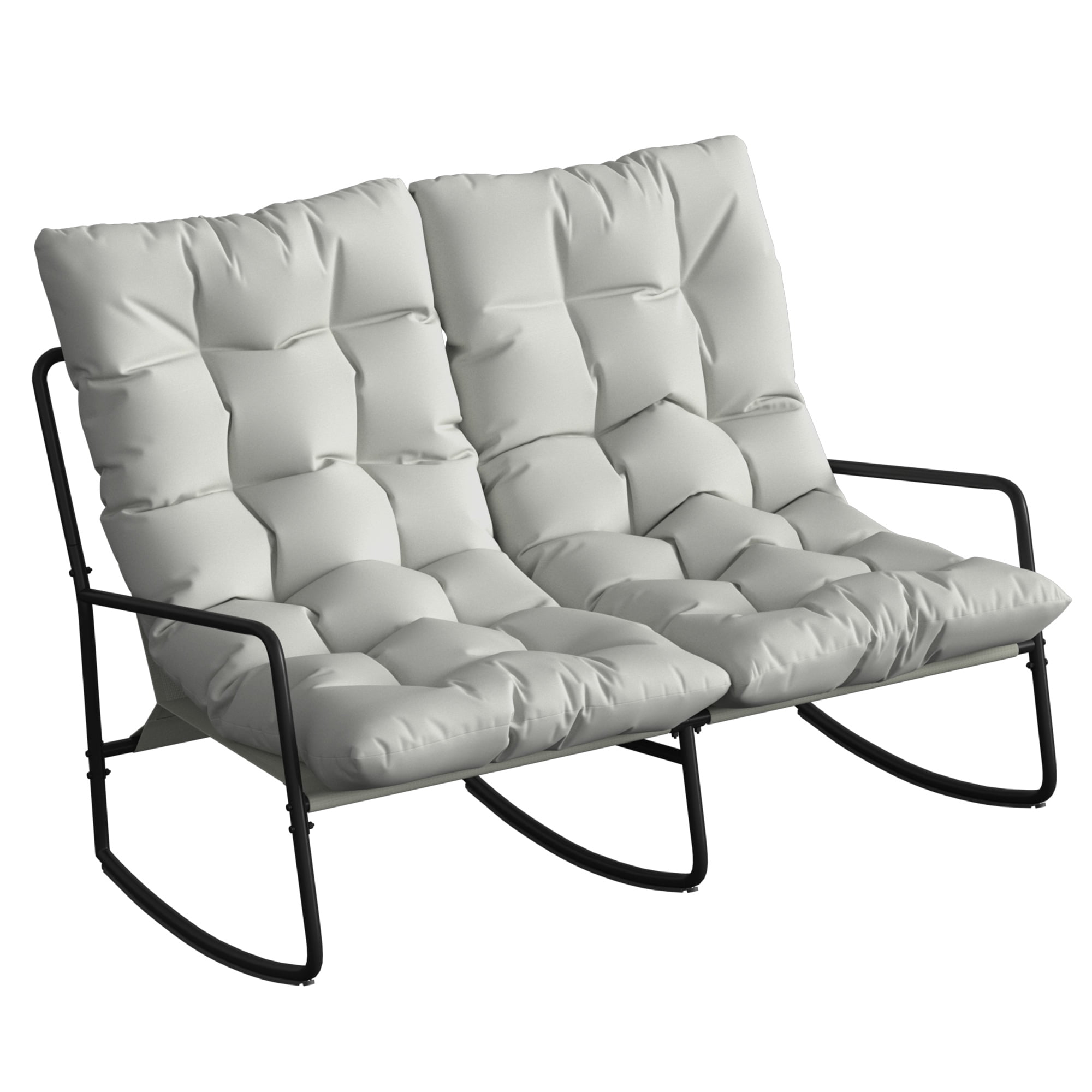 Click here for Outsunny 2-Person Outdoor Rocking Chair With Cushi... prices