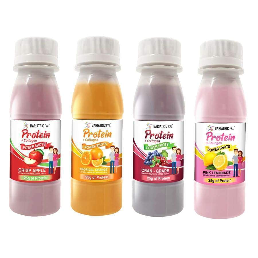 BariatricPal 25g Whey Protein & Collagen Power Shots - Variety Pack ...