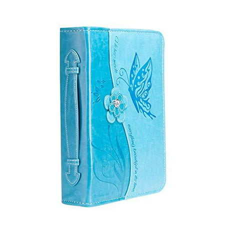 Divinity Boutique Teal Blue Butterfly (XL) Bible Cover, Extra-Large ...