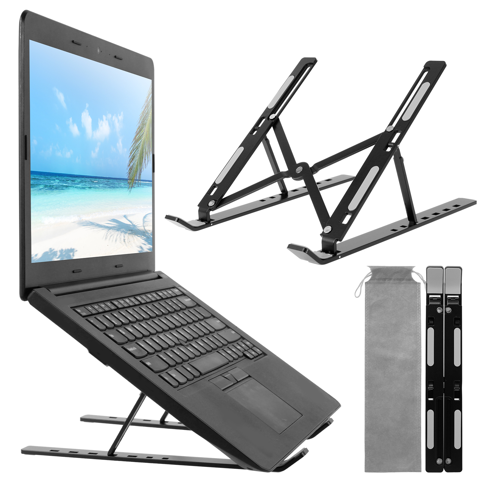 Nyidpsz Laptop Stand for Desk Adjustable Ergonomic Portable Aluminum ...