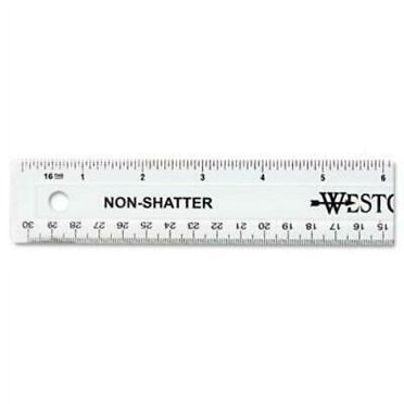 Westcott 2-Pack 18 Inches Clear Flexible Acrylic Ruler, Standard/Metric ...