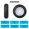 Garvee Set of 2 4.80-12 4.80x12 480-12 4.80-12 Trailer Tires with 12" Rims, 5 Lug on 4.5", Load ...