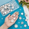 DIY Blank Dome Geometry Pendant Making Kit Including Flat Round & Star ...