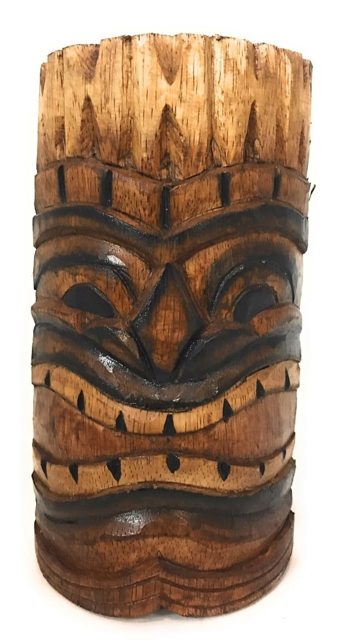 Happy Tiki Mask 8" - Antique Finish Hand Carved | #bag1504720 - Walmart.com