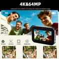 4K Ultra HD Mini Digital Camera - 32GB Card, 64MP Triple Lens,16X Zoom ...