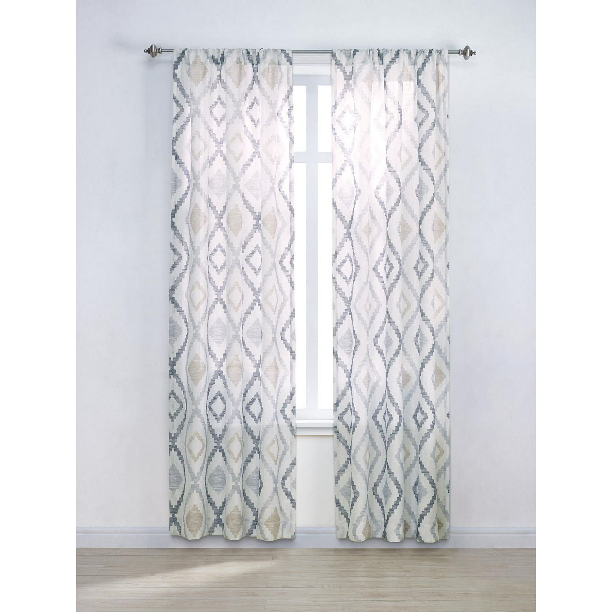Click here for Mainstays Tille 84 Printed Rod Pocket Window Curta... prices