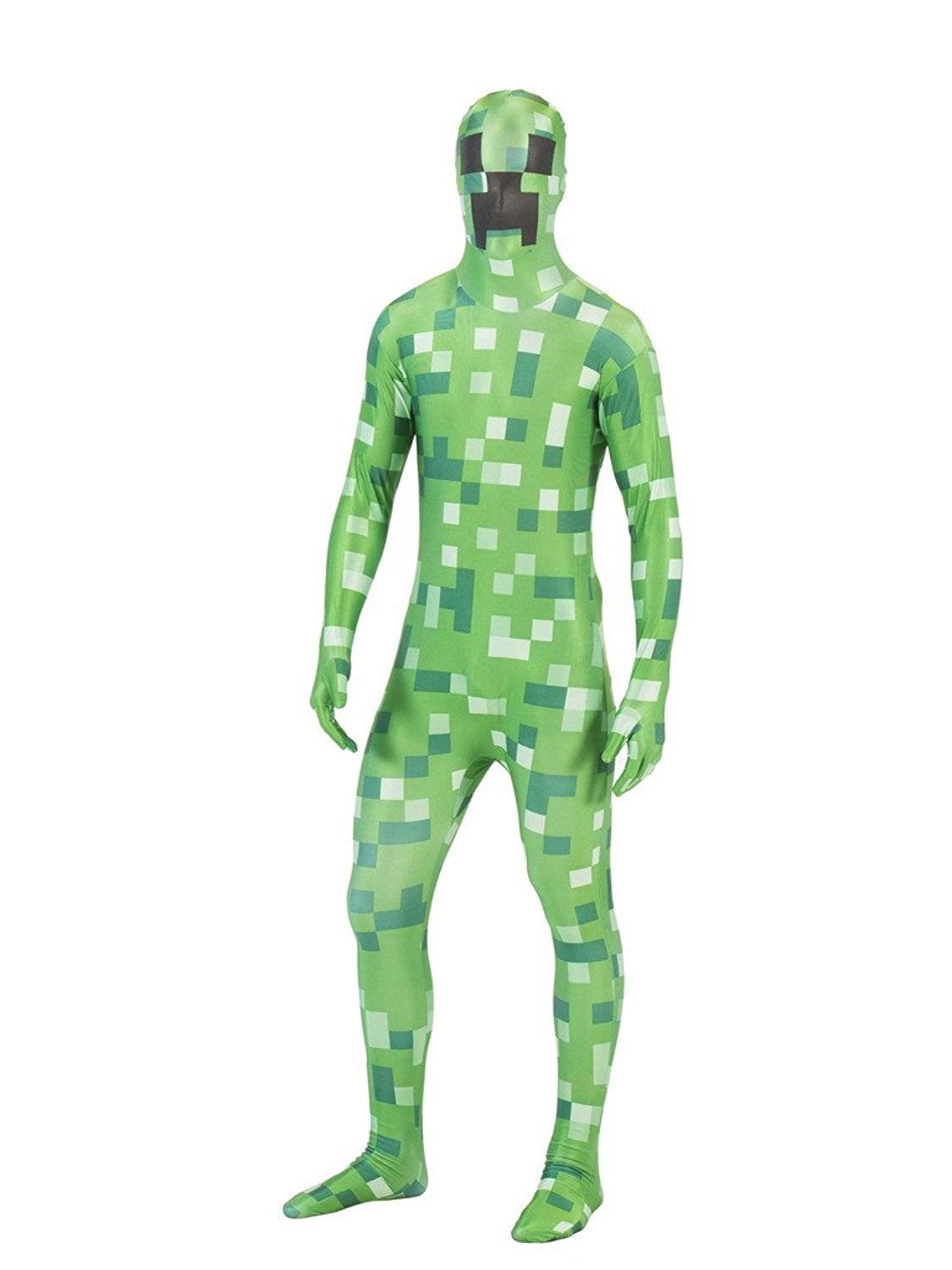 Pixelated Green Monster Adult Morphsuit Costume - Walmart.com