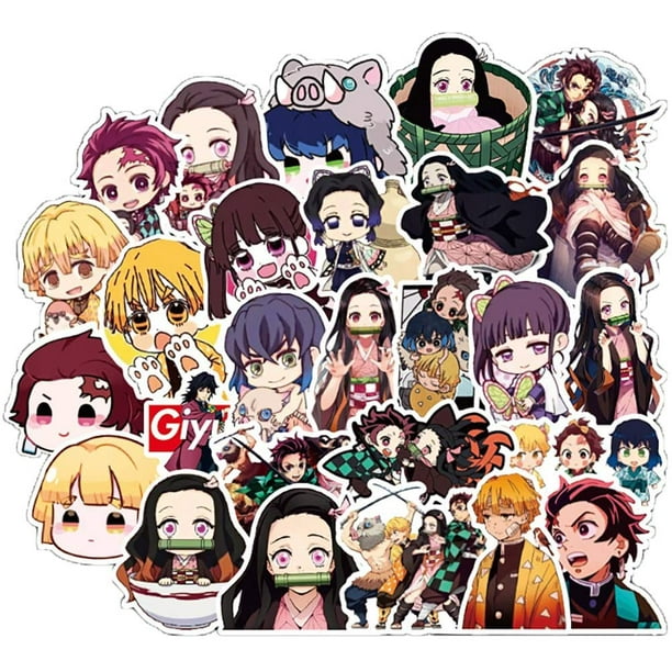 Vinyl Demon Slayer Stickers Pack 50 Pcs Demon Slayer Anime Decals for ...