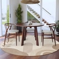 Abstract Brown 8FT Round Area Rugs for Living Room Boho Botanical ...