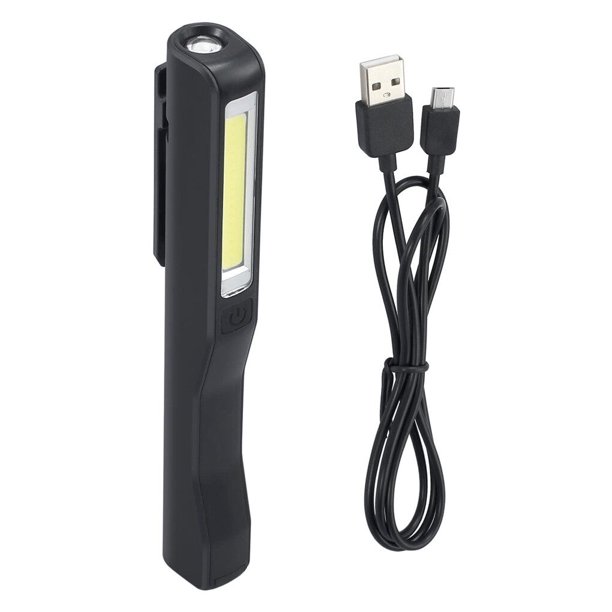 COB Rechargeable Work Light Micro USB Swivel Flashlight Inspection USB ...
