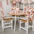 Abstract Face Painting Chair Covers Set of 1 Orange Yellow Boho ...