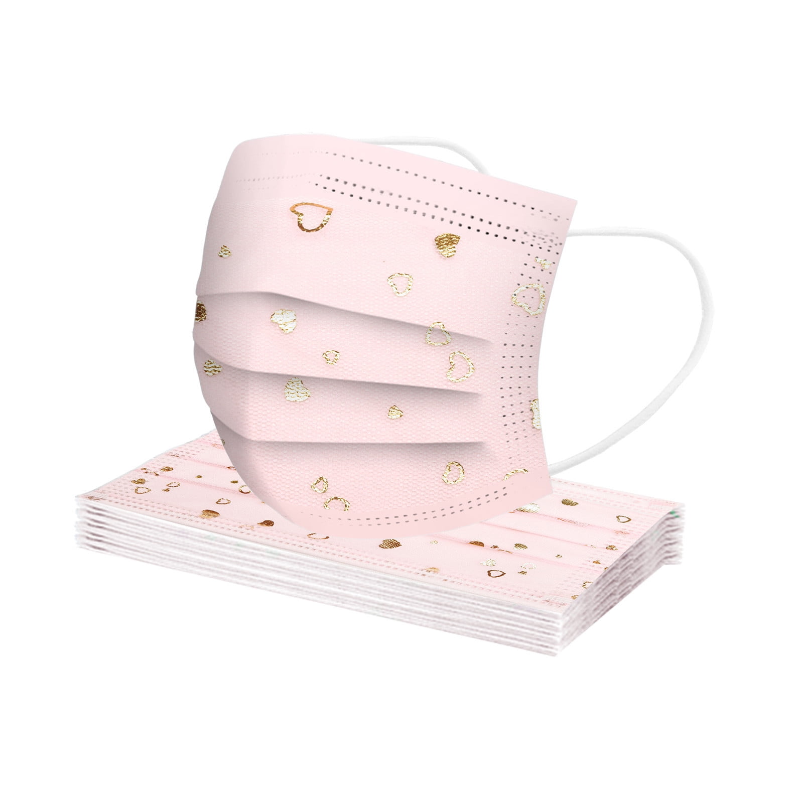 50/100pcs Lace Gauze Face Mask For Kids Love Printing Breathable ...