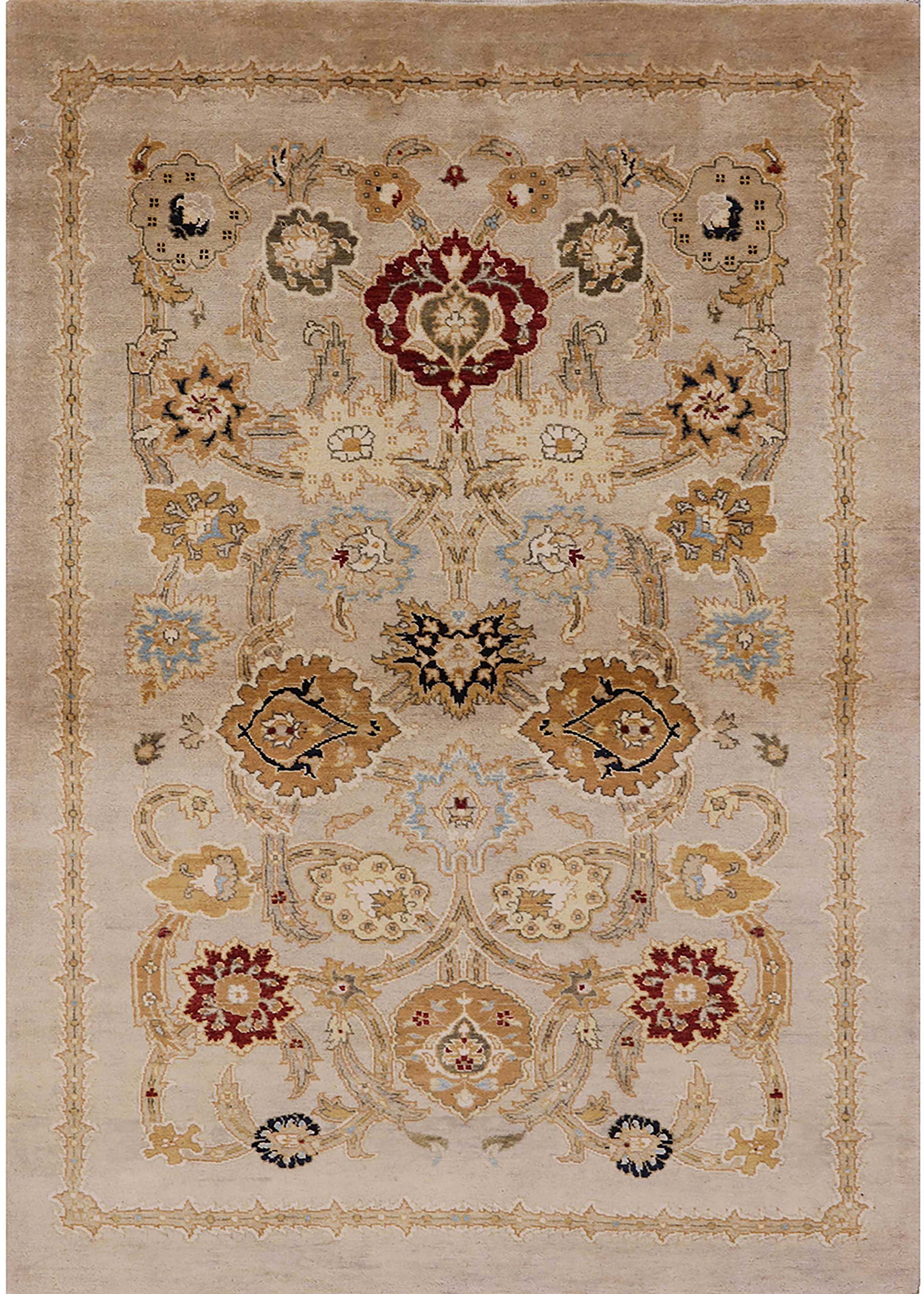 Ahgly Company Indoor Rectangle Mid-Century Modern Light Brown Oriental ...