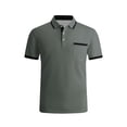 Ahabrexf Sports Collared Shirt Shirts for Men Colorblocked Pocket Short ...