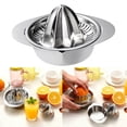 Zecic Manual Fruit Juicer with Strainer Rotation Press Lemon Squeezer ...