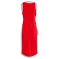Bibifish Women Dress Sets Sleeveless Color Block Long Dress With Pocket ...