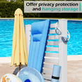 Erinnyees 71" H Poolside Storage Organizer with Privacy Screen,48" W x ...