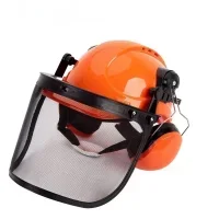 Chainsaw Safety Helmet with Hearing Protection and Steel Mesh Goggles ...
