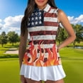 Aplkyhs American Flag Flame Matching Golf Shirts for Couple Women Sport ...