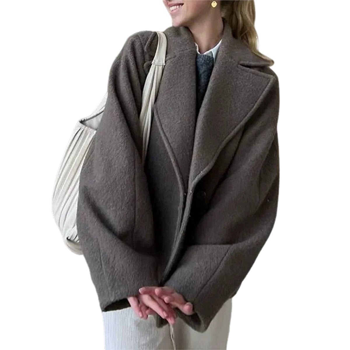 Click here for Unbranded Female Cropped Thicken Wool Coats Oversi... prices