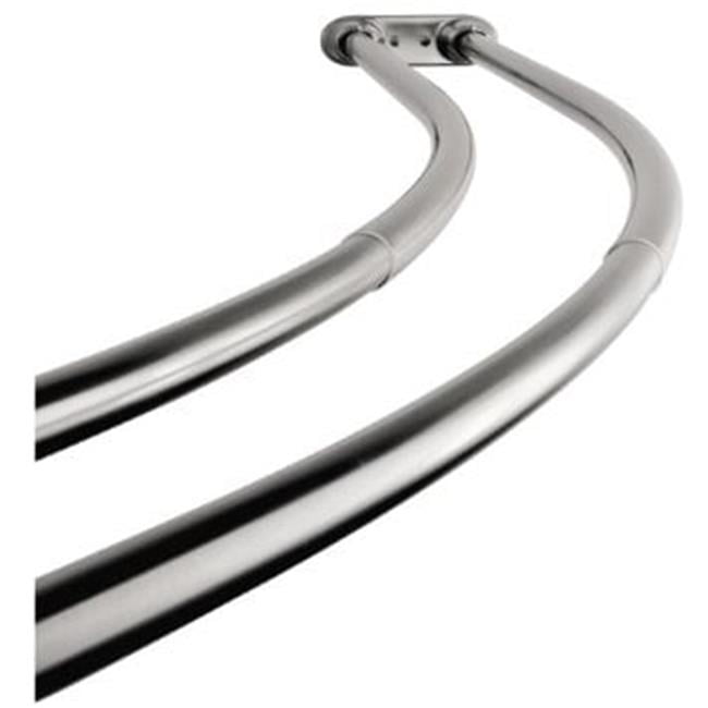 Adjustable - 60 in. -72 in. - Double Curved Stainless Steel Shower ...