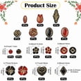 100Pcs Acrylic Beads Mixed Shapes Golden Metal Enlaced Mixed Color 7.5 ...