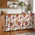 Abstract Face Painting Cabinet Curtains for Kitchen 32"W x 55"L, Orange ...
