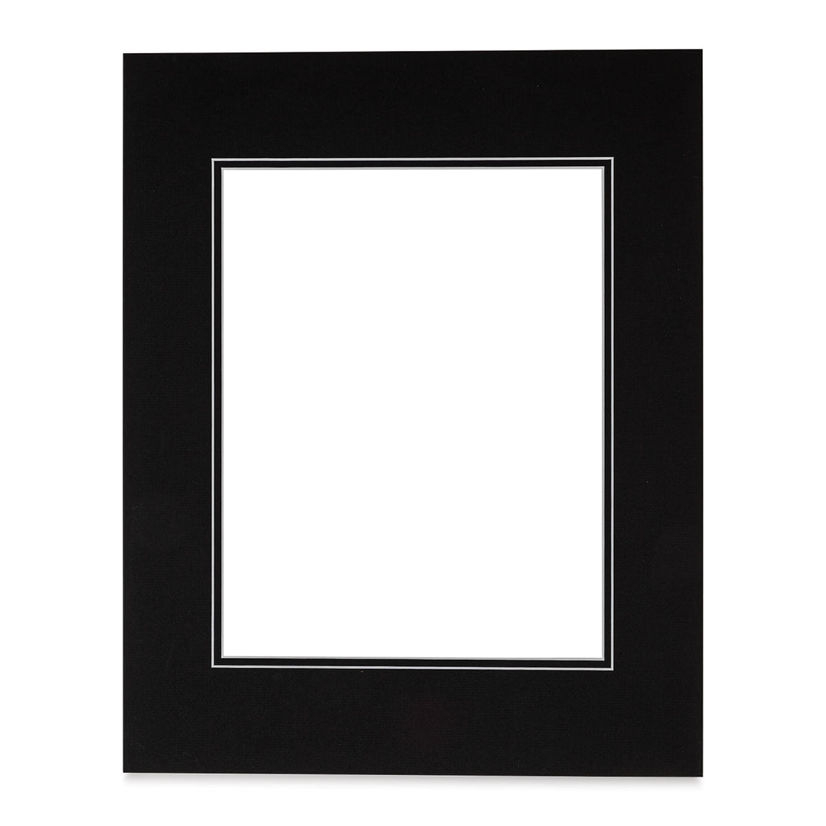 Savage Pre-Cut Double Mat - Matte Black/ Matte Black, 16" x 20" (11" x ...