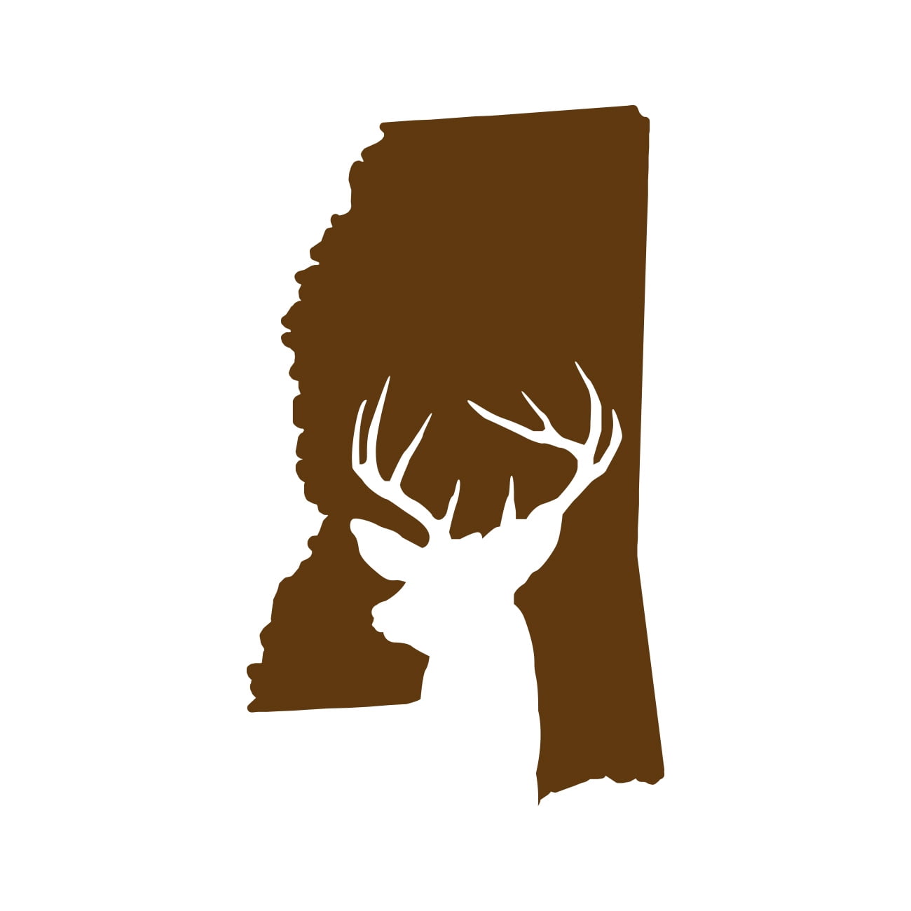 Mississippi Deer State Sticker Decal Die Cut - Self Adhesive Vinyl ...