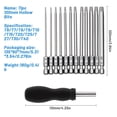 100mm 1/4inch Hexagonal Shank Blossom Head Screw Driver Bit Set ...