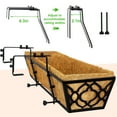 Y&M 24inch Metal Garden House Porch Deck Railing Planter Boxes, 4packs with Coir Liner - Walmart.com