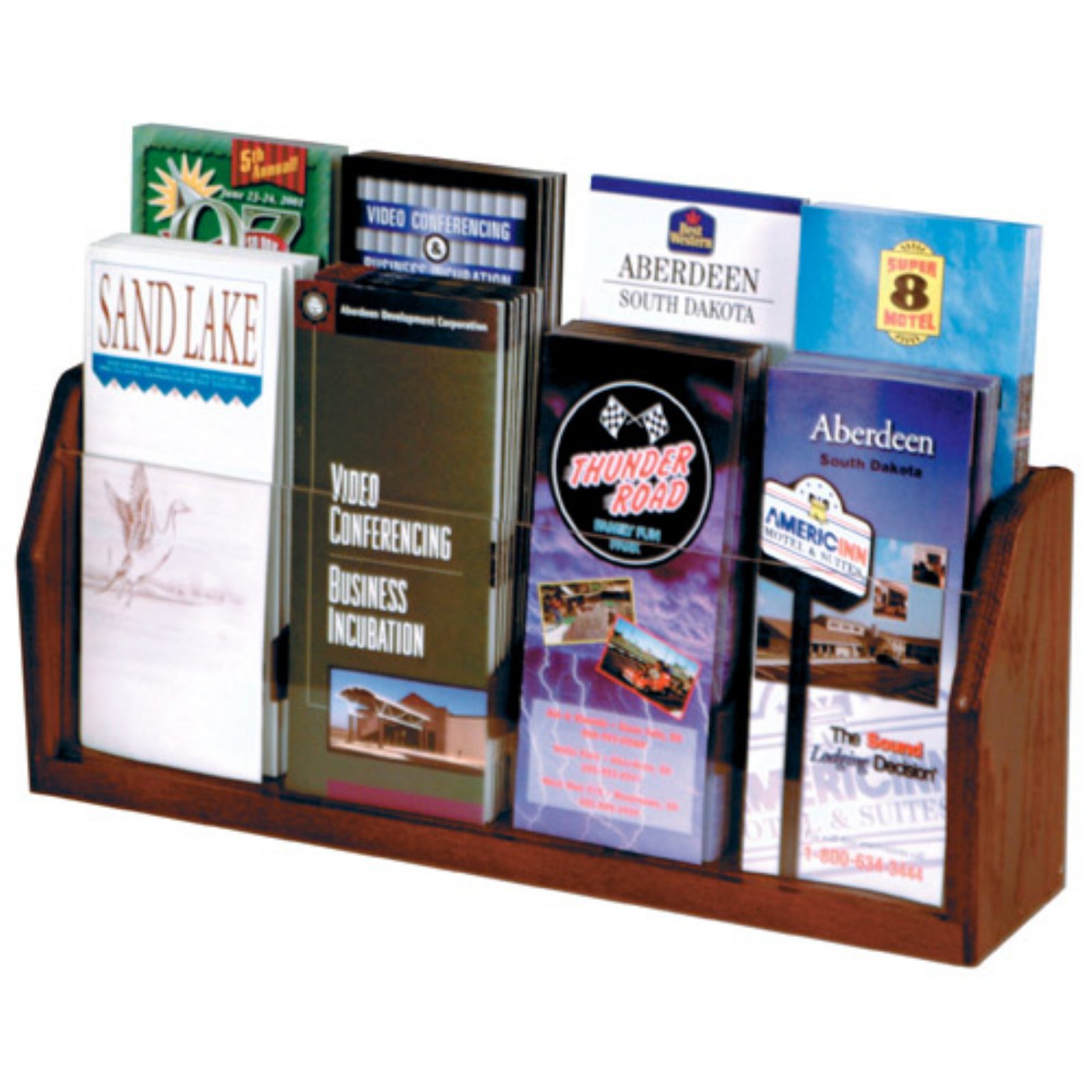 Wooden Mallet 8 Pocket Brochure Display in Mahogany - Walmart.com
