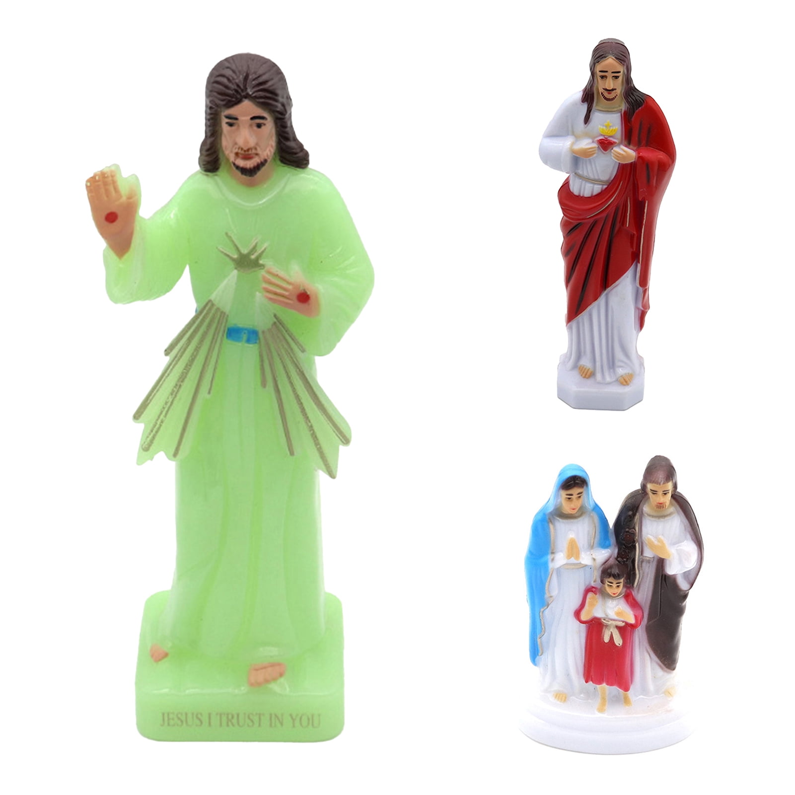 Flm Ornamental Jesus Figurine Handmade Plastic Smooth Edges Luminous ...