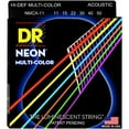 DR Strings Hi-Def NEON Multi-Color Coated Medium-Lite Acoustic Guitar ...