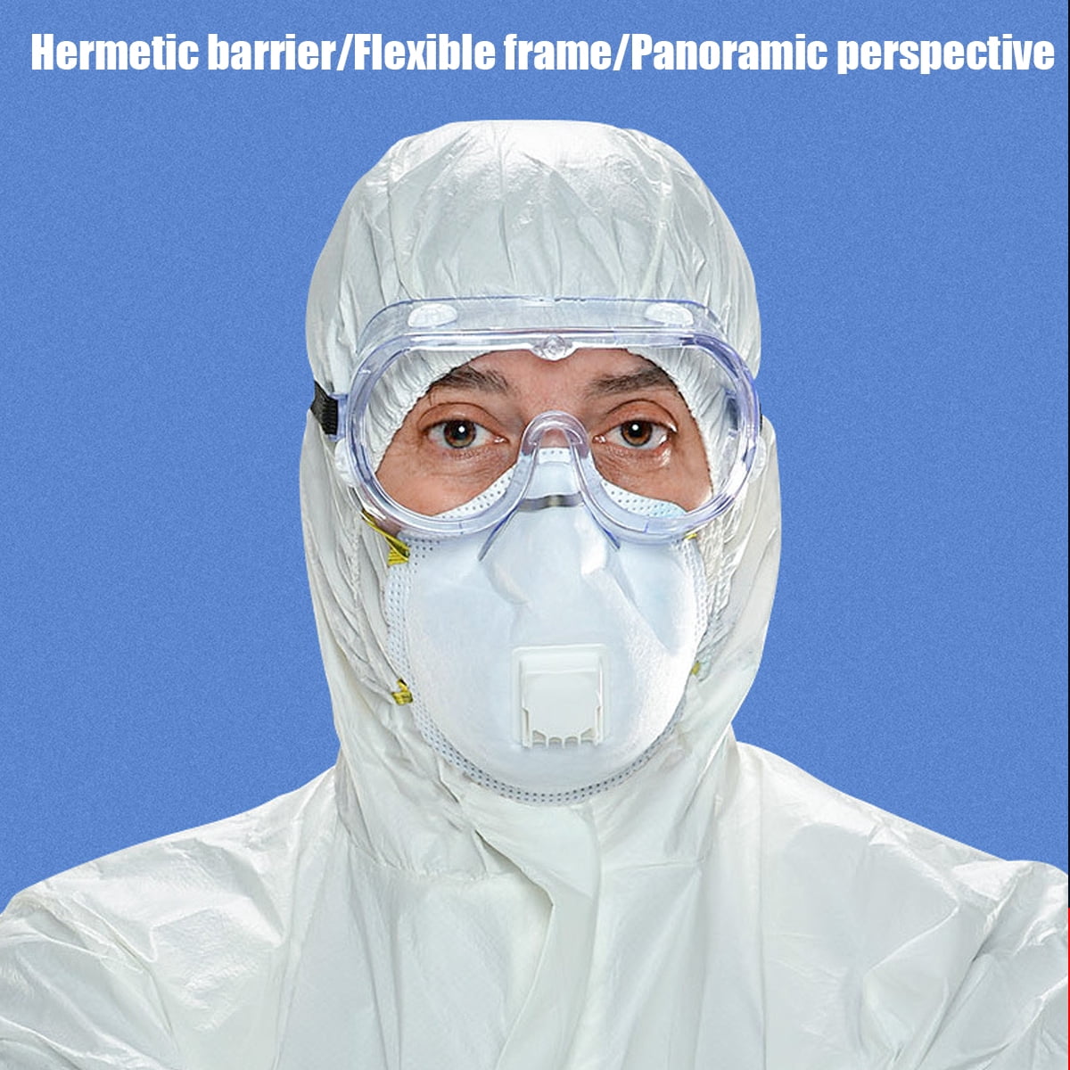 Half Pack/Fully Enclosed Safety Goggles Outdoor Impact Proof Anti-fog ...